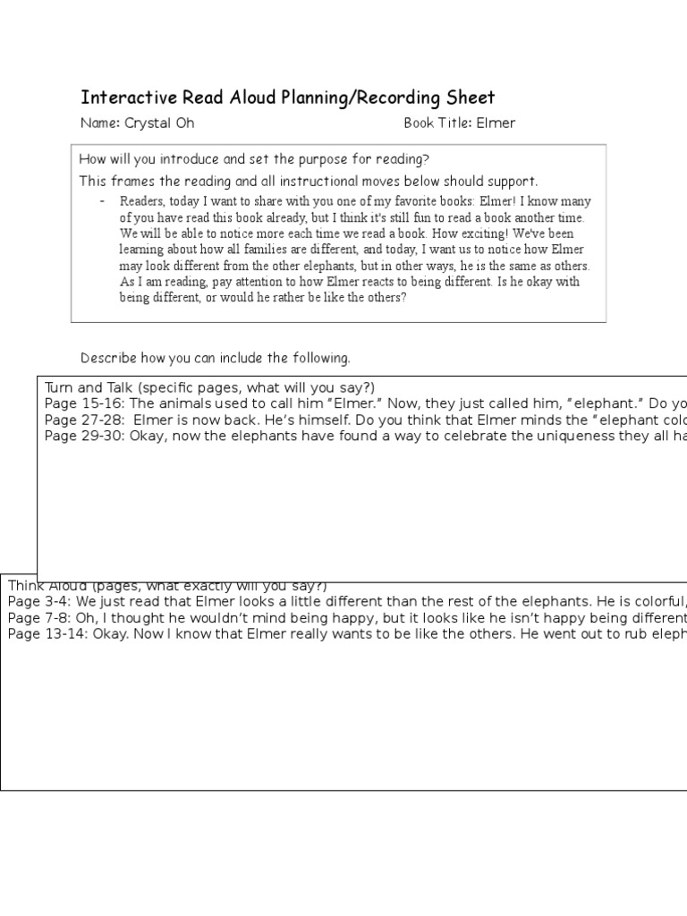 Elmer Read Aloud | PDF