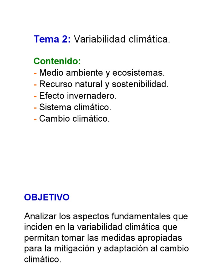 02 Variabilidad Climatica | PDF | Ecosistema | Clima