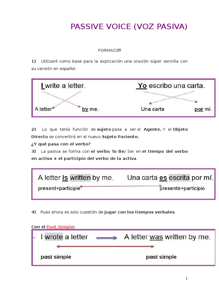 Passive Voice | PDF | Verbo | Asunto (gramática)