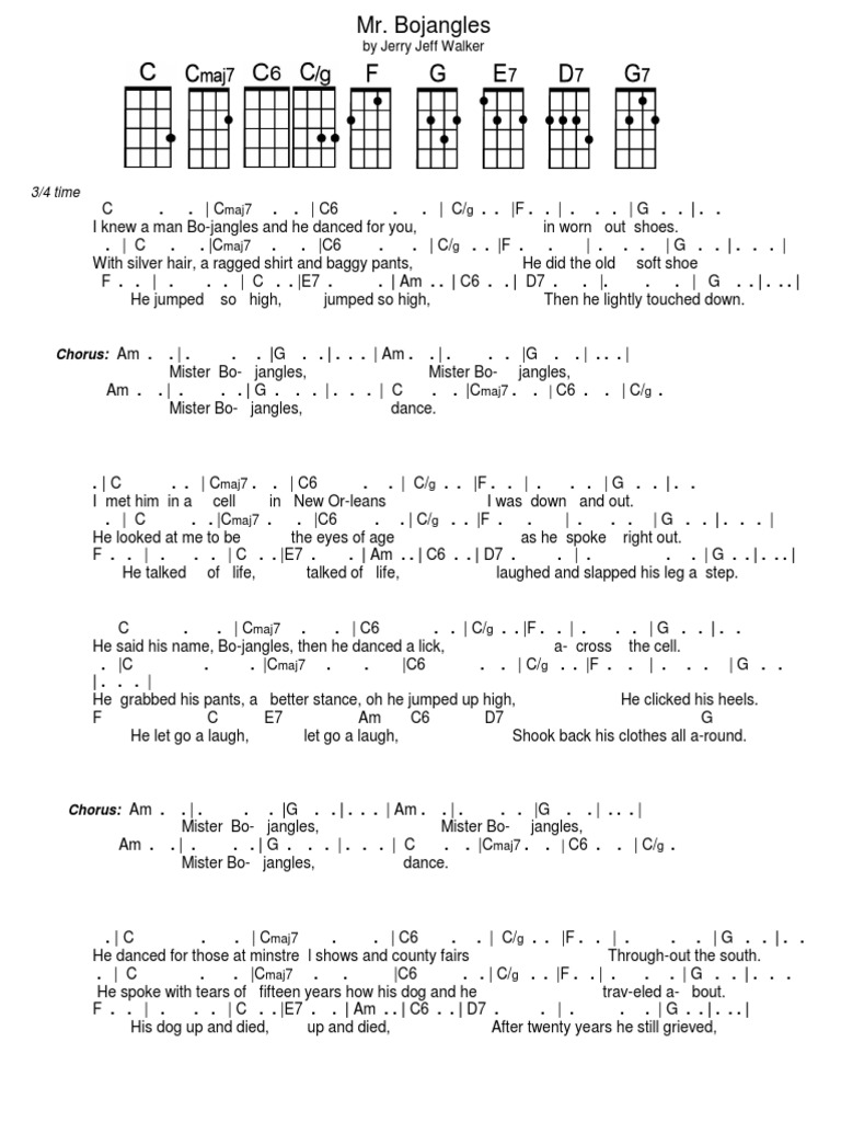Mr. Bojangles Chords and Lyrics | PDF