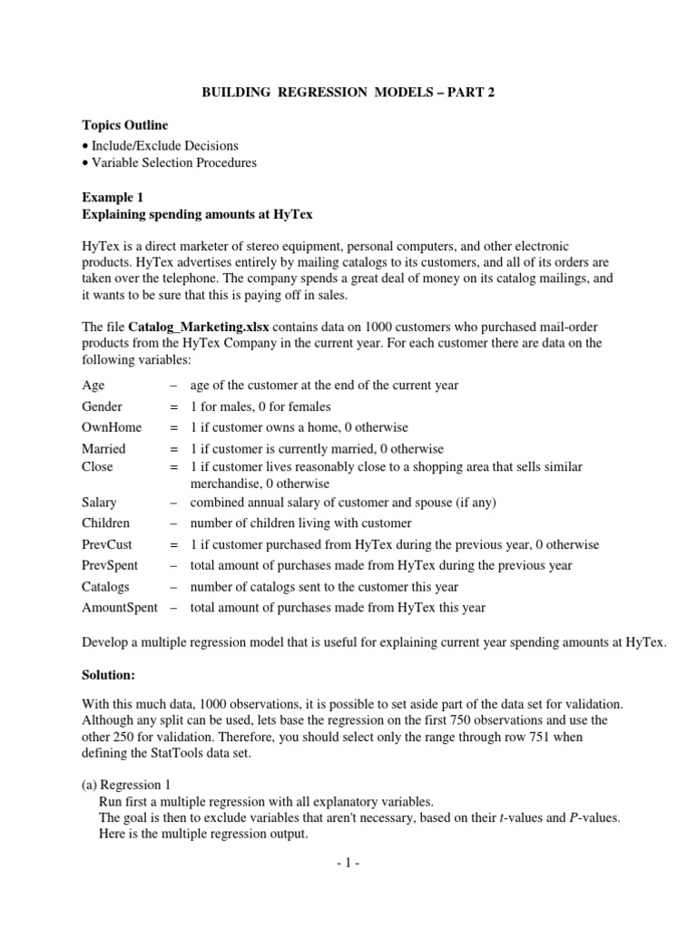 15 Building Regression Models Part2 | PDF | Dummy Variable (Statistics ...