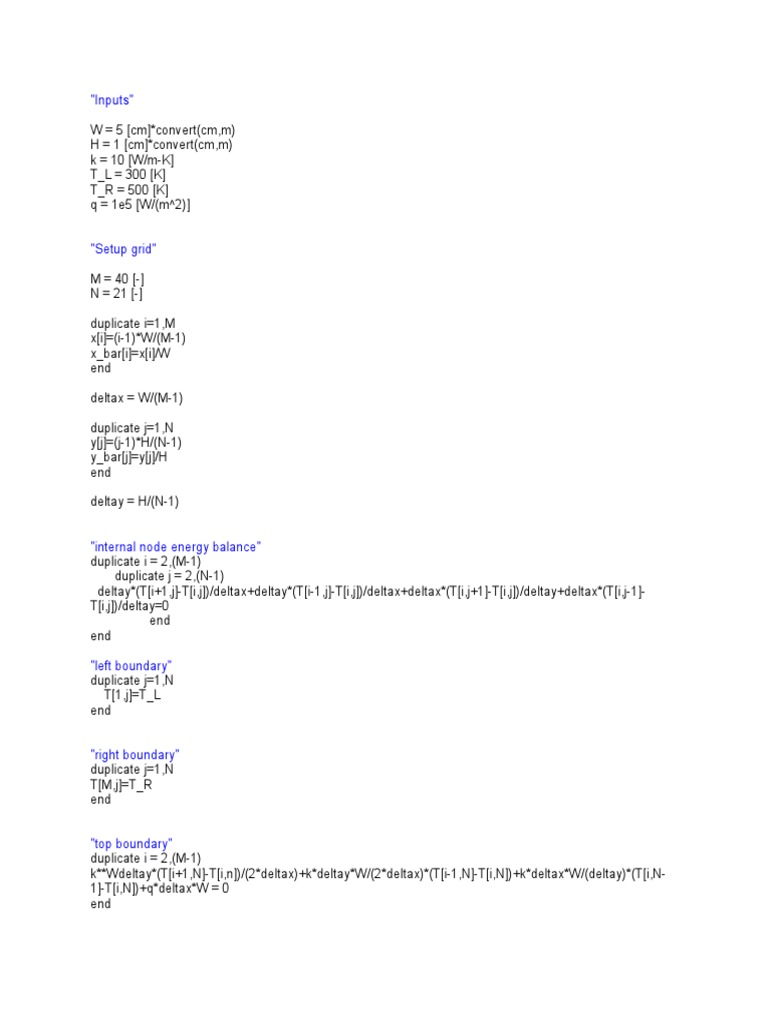 Heat Transfer Simulation Setup | PDF