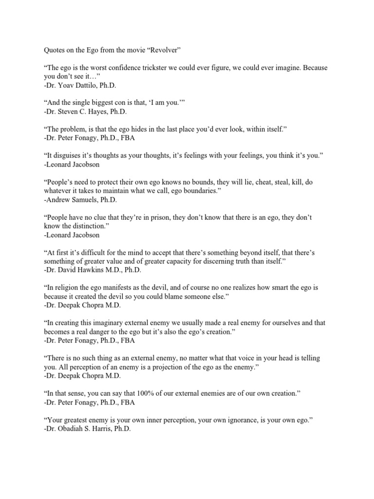 Revolver Movie Quotes