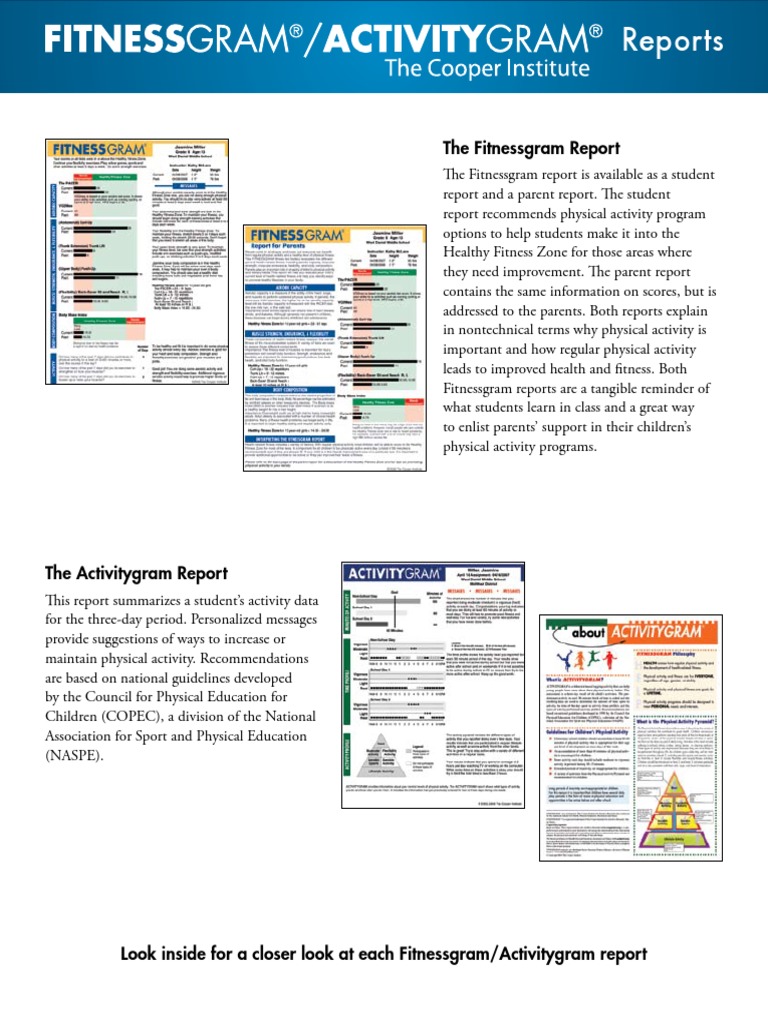 Educ 330 Sample Fitness Gram Assessment Report | PDF | Physical Fitness ...
