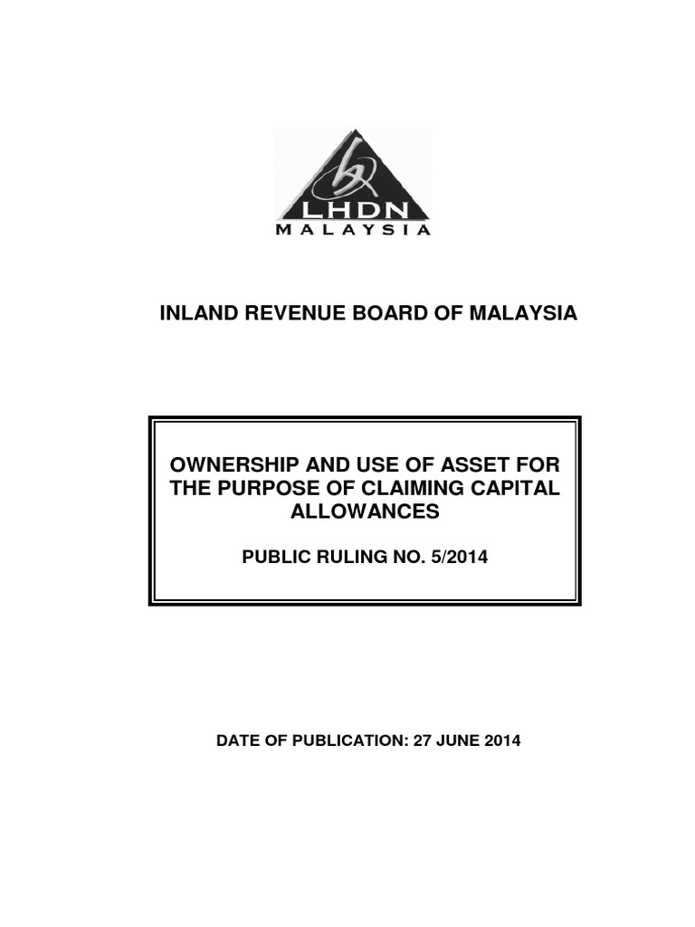 Inland Revenue Board of Malaysia: Public Ruling No. 5/2014 | PDF ...