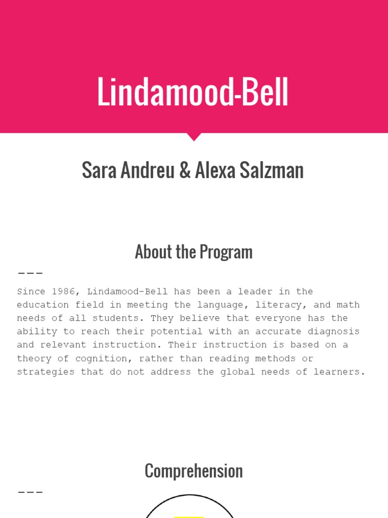 Lindamood Bell | PDF
