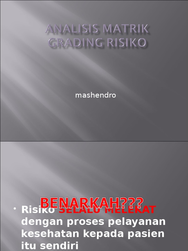 Analisis Matrik Grading Risiko | PDF