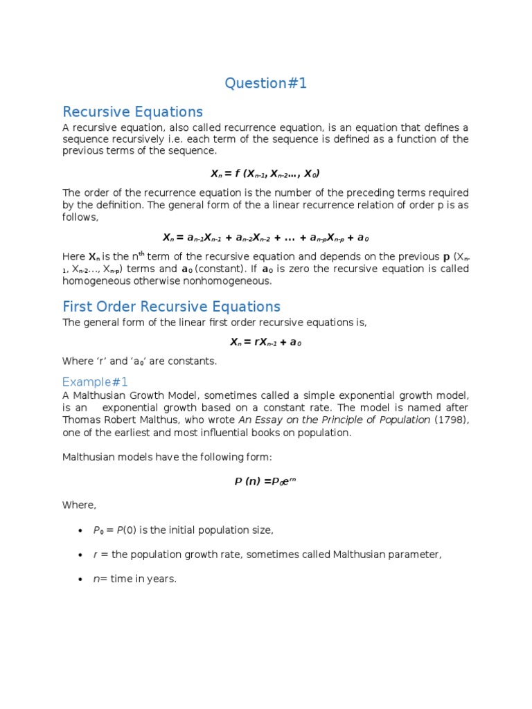Recursive Equations Explained | PDF | Recurrence Relation | Economic Equilibrium