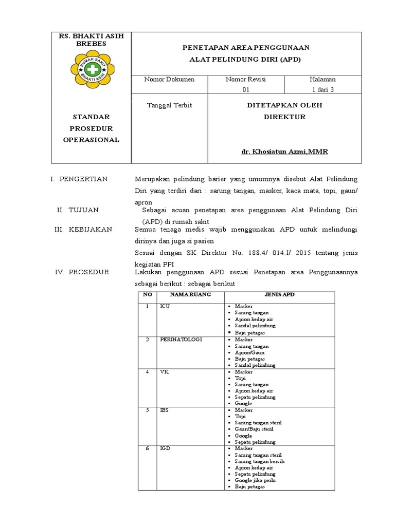 Penetapan Area Apd | PDF