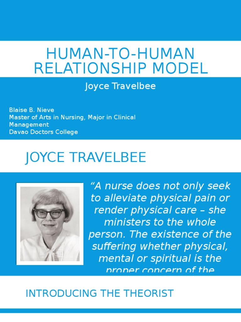 Travelbee's Human-to-Human Model | PDF | Nursing | Psychiatric And ...