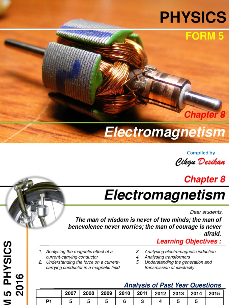 Chapter 8 Electromagnetism | Transformer | Electromagnetic Induction