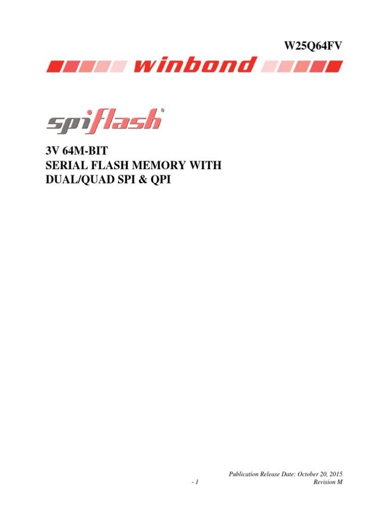 Winbond W25Q64FV Serial Flash Memory - Winbond | PDF | Flash Memory ... Winbond W25Q64FV Serial Flash Memory - Winbond | PDF | Flash Memory ...