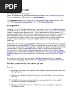 Nuremberg Code: Ethical Research Principles | PDF | Experiment | Consent