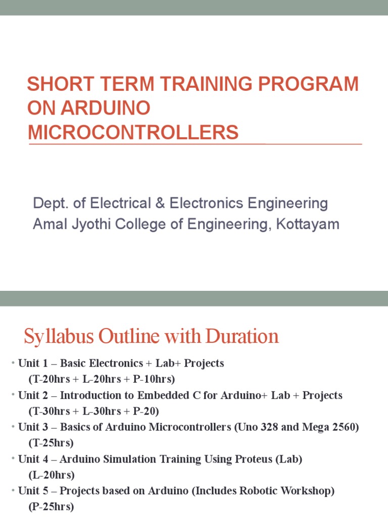 Short Term Training Program On Arduino Microcontrollers | PDF | Arduino ... Short Term Training Program On Arduino Microcontrollers | PDF | Arduino ...
