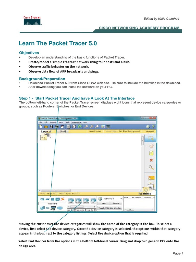 Packet Tracer 5.0 Basic Lab Guide | PDF | Computer Network | Personal ...