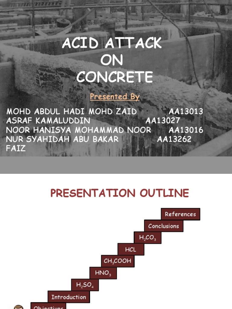 acid attack on concrete