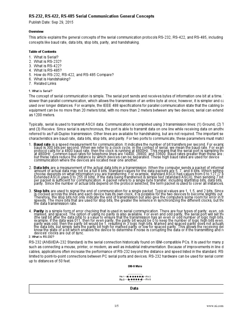 Rs 232 rs422 Rs 485 | PDF | Transmission Control Protocol | Digital ...
