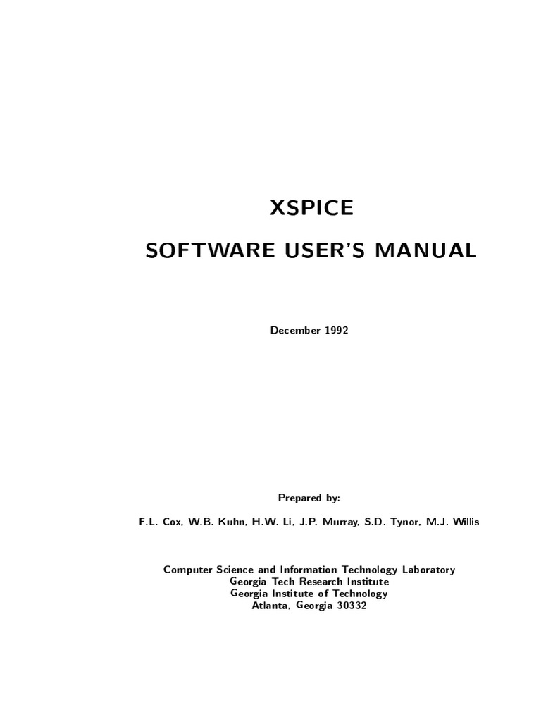 Xspice Users Manual PDF | PDF | Philology | Language Arts & Discipline