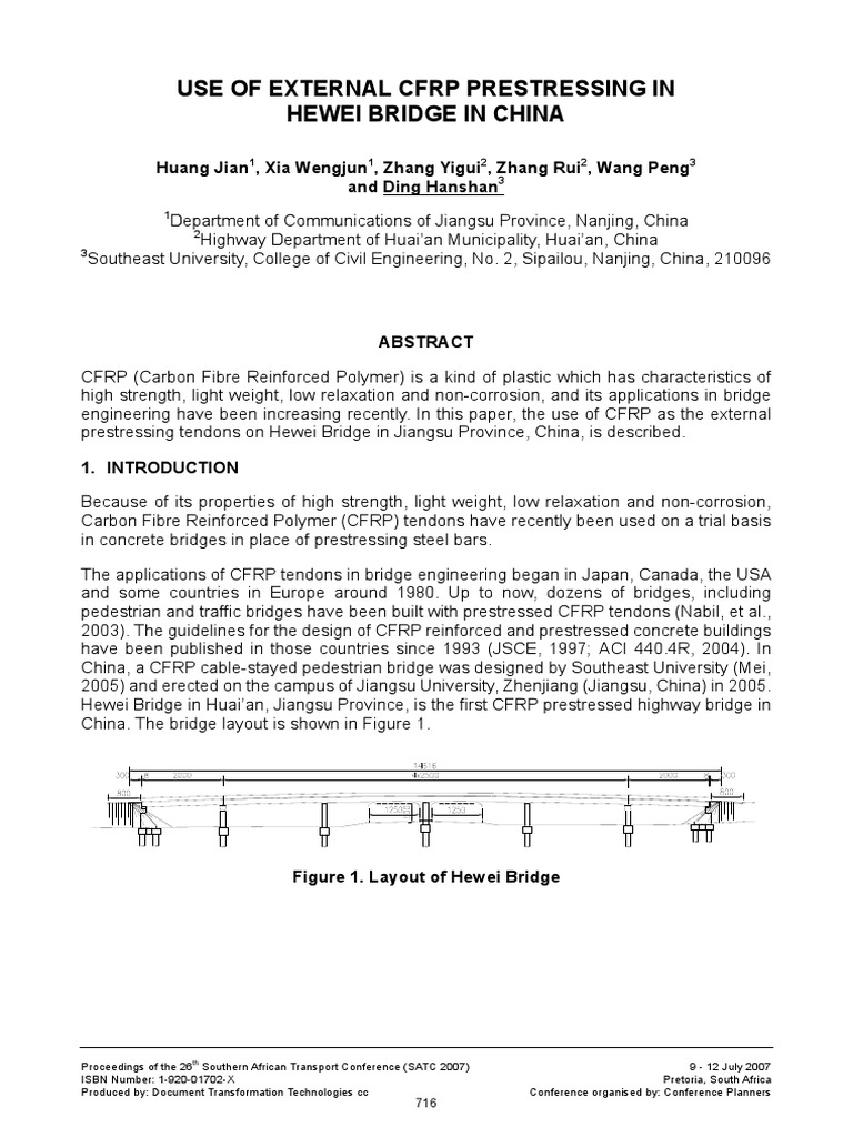 External CFRP Prestressing | PDF | Prestressed Concrete | Thermal Expansion