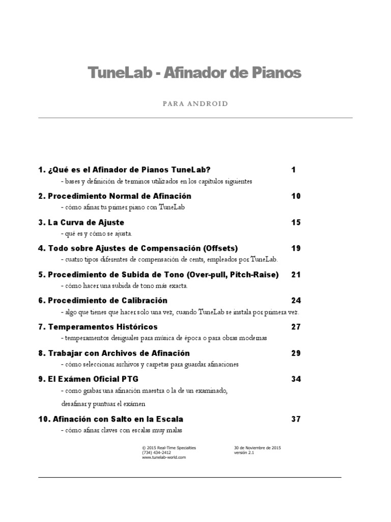 TuneLab Android Manual ES | PDF
