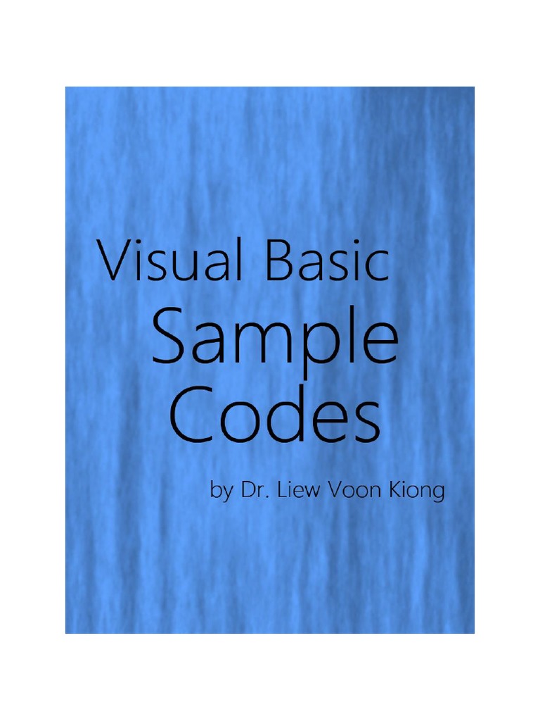 Vbsamplebook PDF | PDF