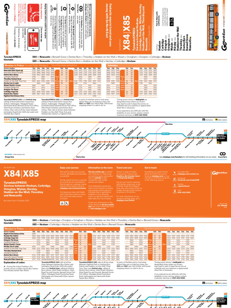 X84 - X85 Times Until 2 Jan 2016 Publication | PDF | Bus Transport ...