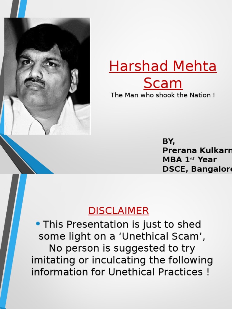 Harshad Mehta: The 1992 Scam Unveiled | PDF | Securities (Finance) | Banks