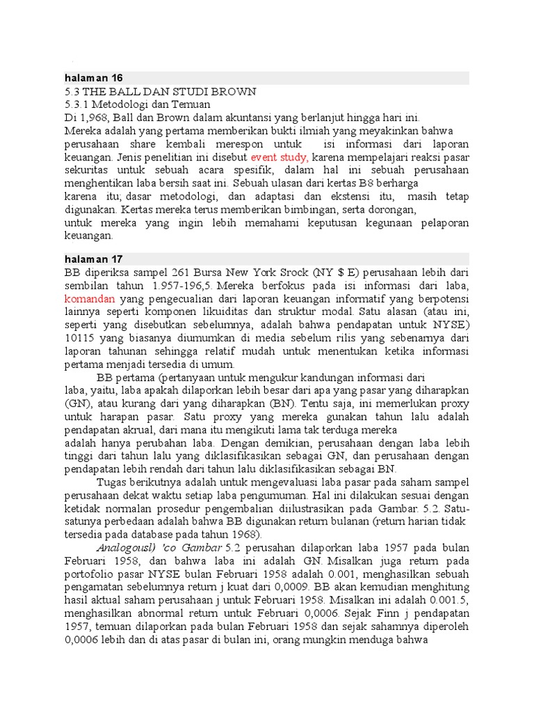 Relevansi Nilai Dari Informasi Akuntansi | PDF