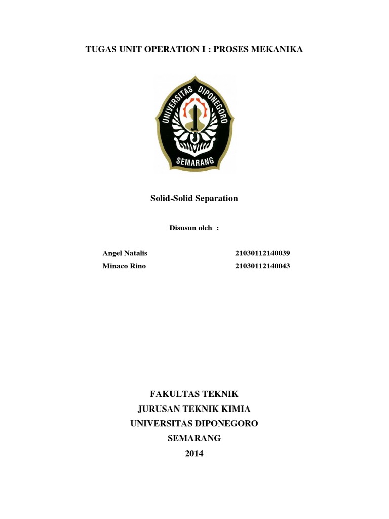 Solid-Solid Separation (Angel, Minaco) | PDF