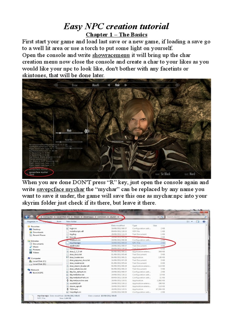 NPC Creation Tutorial PDF | PDF | Video Games | Leisure
