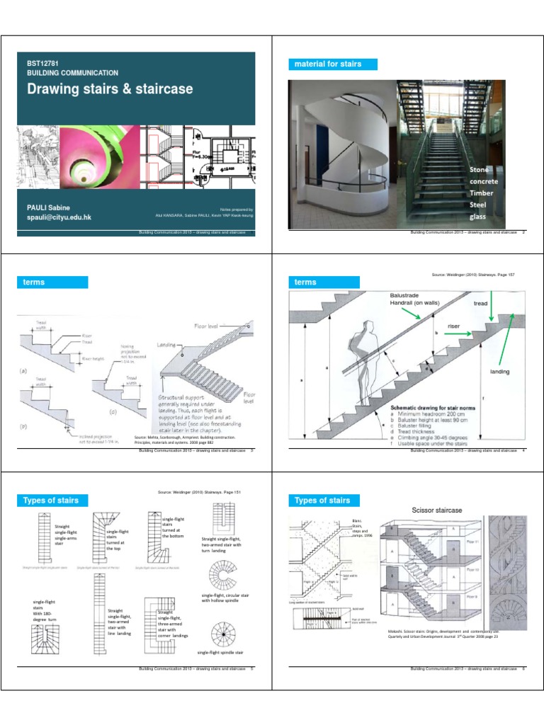 BUILDING COMMUNICATION Drawing Stairs & Staircase PDF | PDF | Garden ...