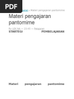 Materi Ajar - Menirukan Dan Improvisasi Gerak Pantomim | PDF | Seni & Disiplin Bahasa