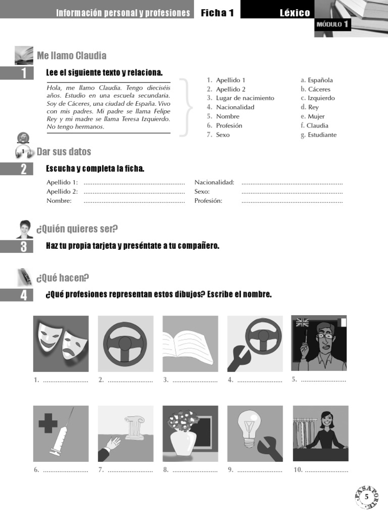 Unidades Español ELE | PDF | Lengua española | Verbo