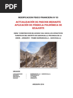 Informe Tecnico Deductivo de Obra #01 - PAMPAS | PDF | Presupuesto | Información del gobierno