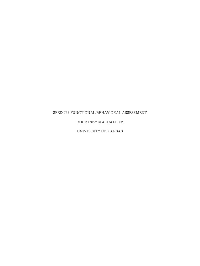 Functional Behavioral Assessment of Brett | PDF | Reinforcement | Classroom