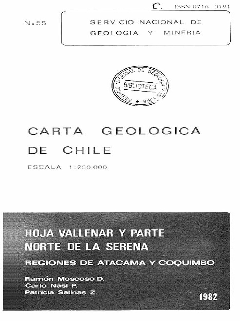 Hoja de Vallenar y Parte Norte de La Serena | PDF