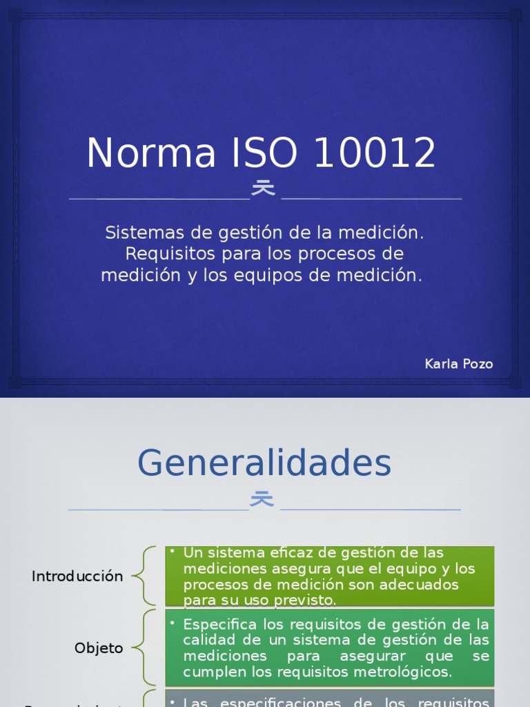 Norma ISO 10012 | Calibración | Metrología