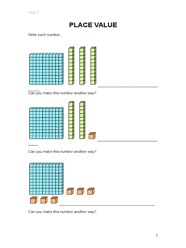 Place Value Year 2 PDF