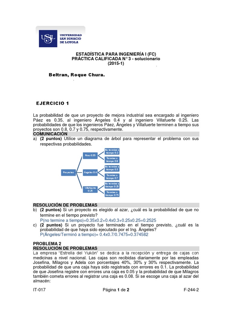 pc3 Estadistica | PDF | Probabilidades y estadísticas | Enseñanza de matemática