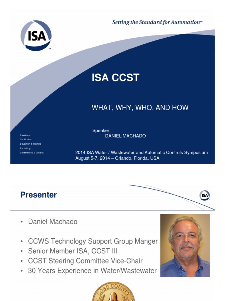 ISA - Presentacion CCST 1 | PDF | Professional Certification ...