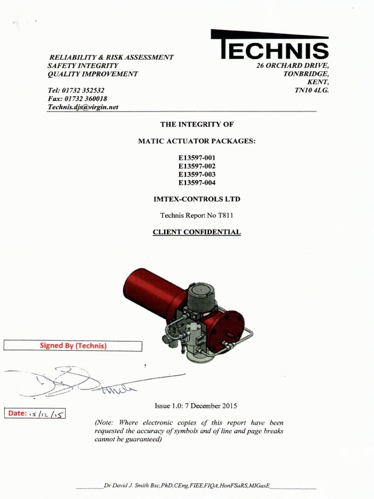 SIL 2 Certificate For Complete Valve | PDF | Reliability Engineering ...