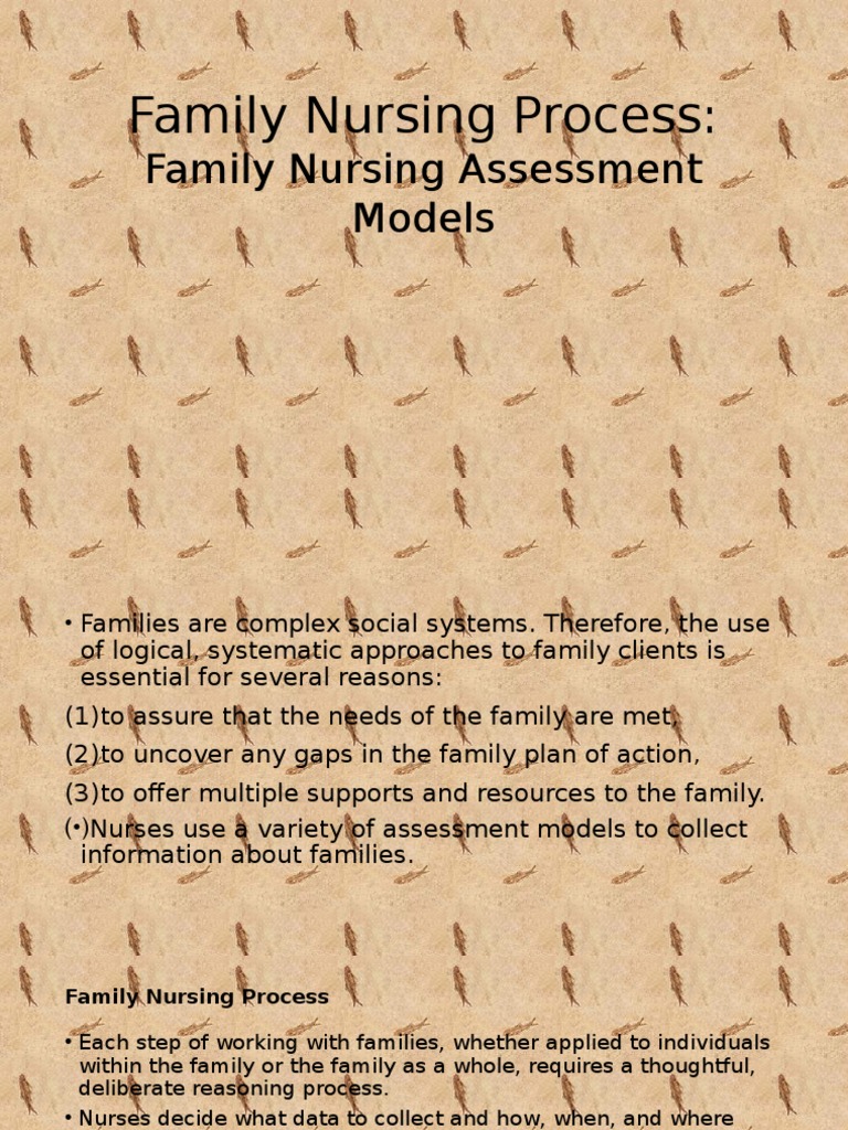 Family Nursing Process.pptx | Psychological Evaluation | Nursing