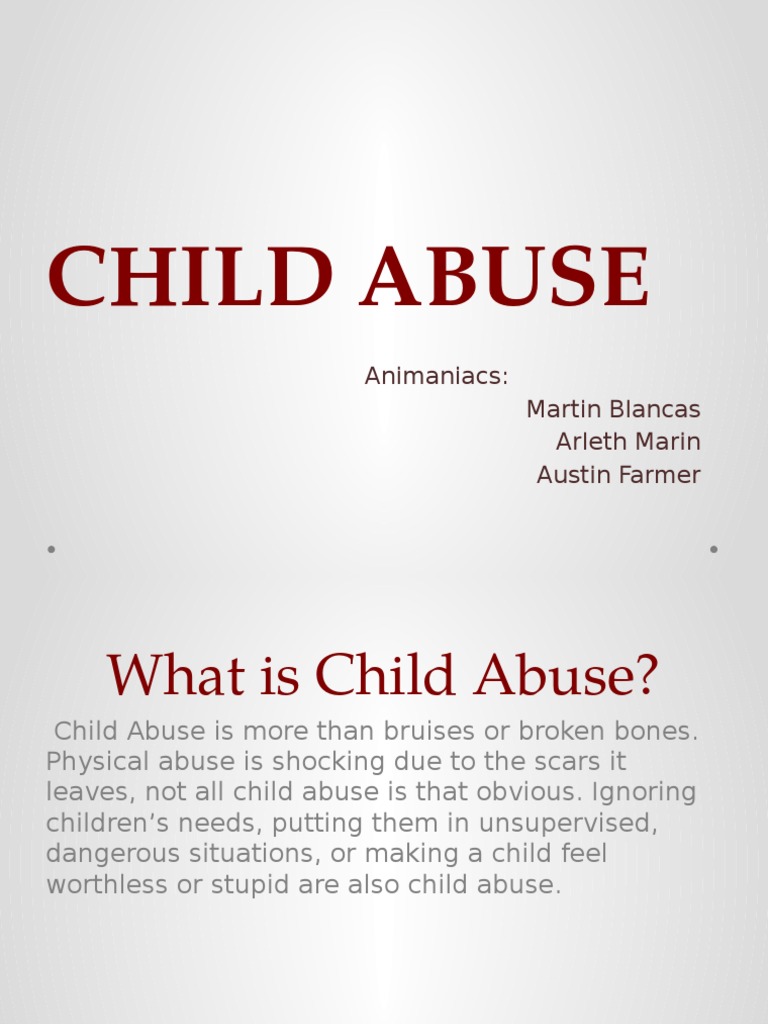 Child Abuse Presentation 1 | PDF
