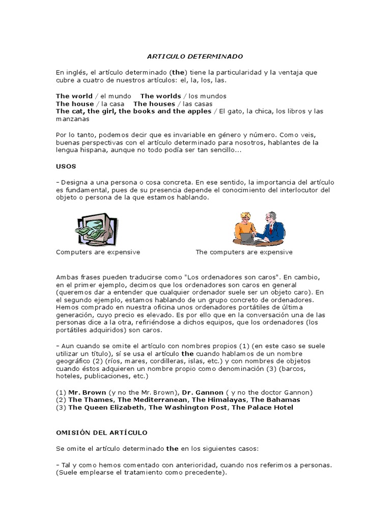 Articulo Determinado | PDF | Inglaterra | Entretenimiento (general)