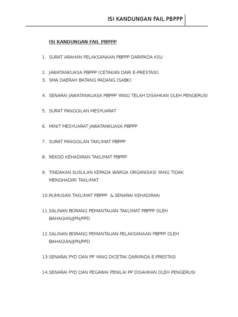 Sistem Fail Untuk PBPPP | PDF
