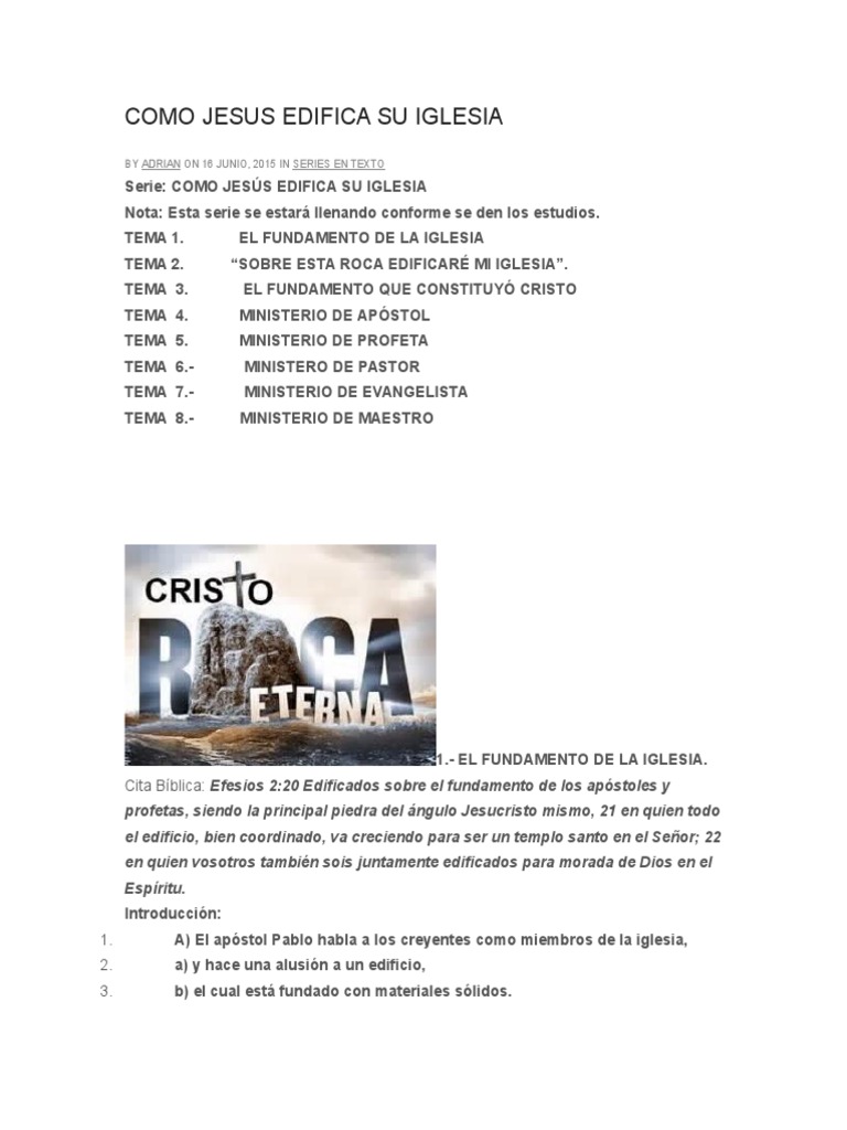 Como Jesus Edifica Su Iglesia | PDF | Profeta | Cristo (título)