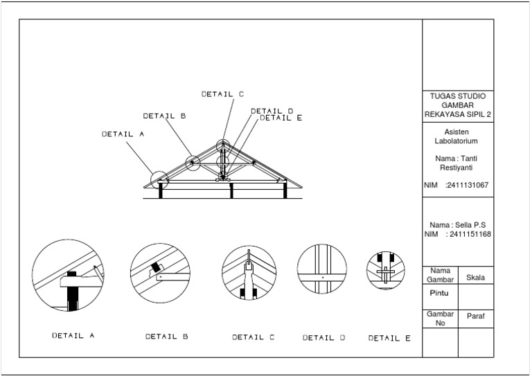 Tugas Studio Gambar Rekayasa Sipil 2 | PDF