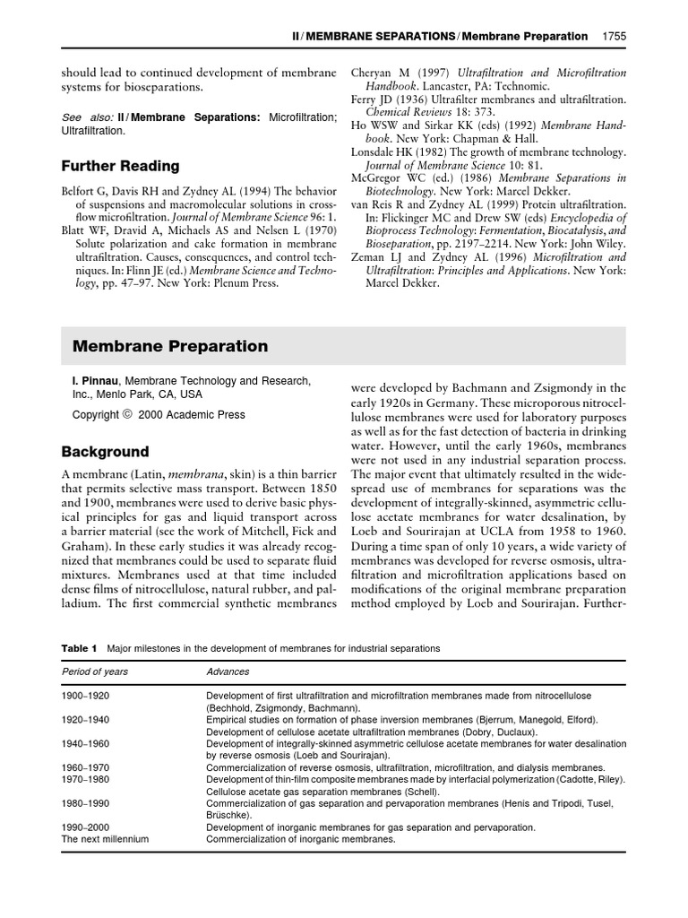 Membrane Preparation PDF | PDF | Porosity | Polymers
