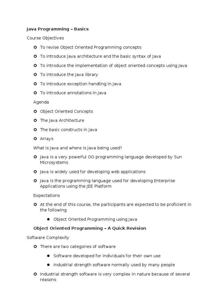 Java Programming | PDF | Abstraction (Computer Science) | Class (Computer Programming)