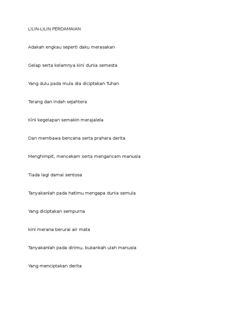 Lilin Lilin Perdamaian | PDF